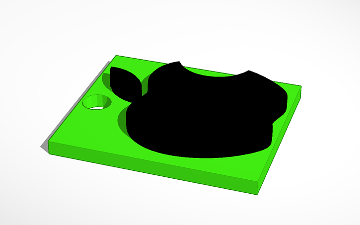 3D design Damien's Apple LOGO Dog Tag - Tinkercad