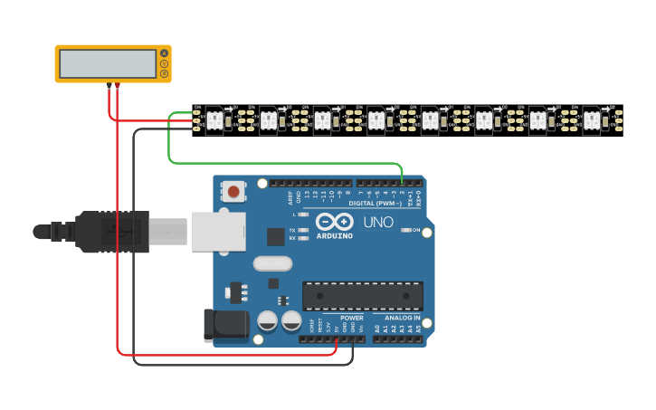 Circuit design Arduino: NeoPixel Strip - Tinkercad Circuit design Arduino: NeoPixel Strip - Tinkercad