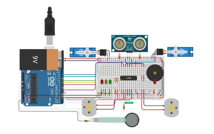 Circuit design 3102 - Robot - Embedded Laboratory (Wall-E 2.0) - Tinkercad