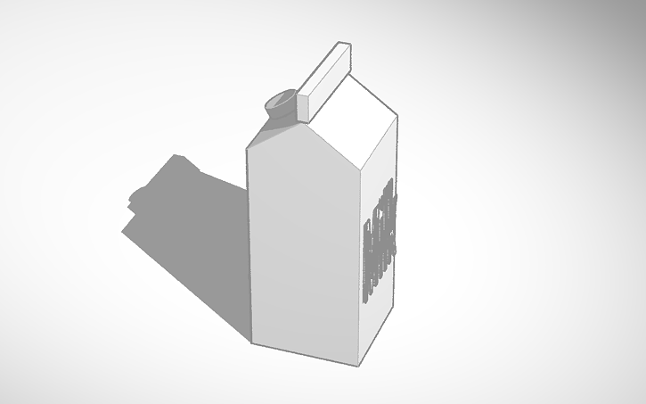 3D design 2% Milk- Stem club 2019 | Tinkercad