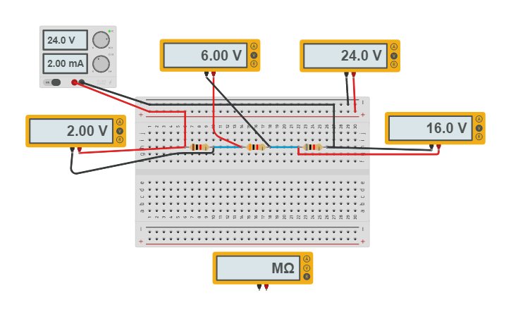 Circuit design Projeto circuito em série | Tinkercad