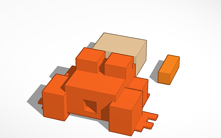 3D design Frog minecraft | Tinkercad