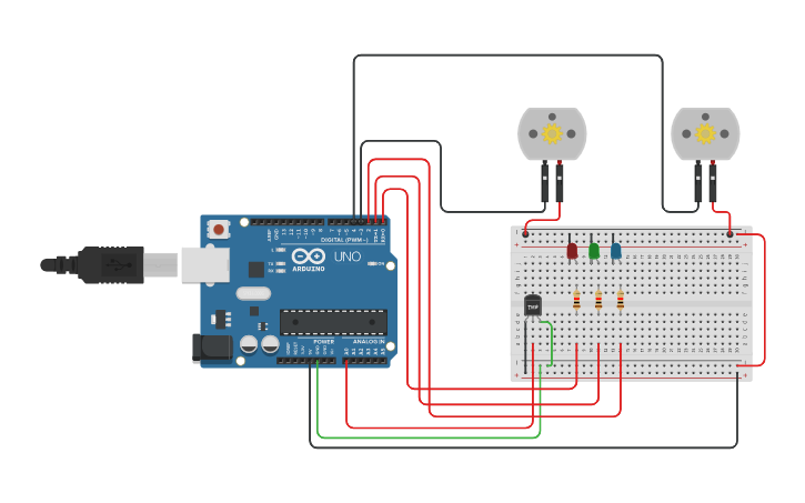 Circuit design Smart Air Conditioner - Tinkercad