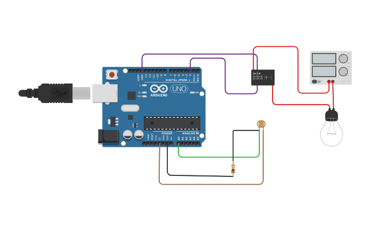 Circuit design Automatic light System with Arduino And Photo Electric ...
