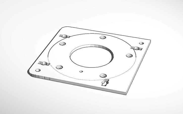 3D design HOTAS Joystick Mounting Plate - Tinkercad