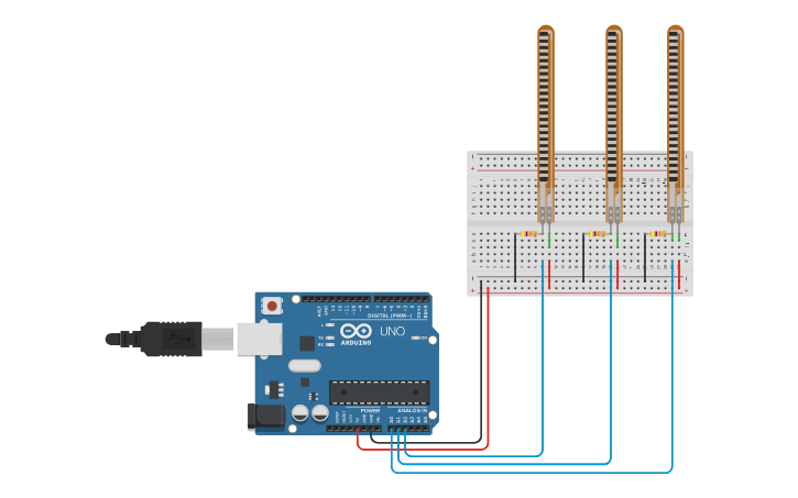 Circuit design Smart glove - Tinkercad