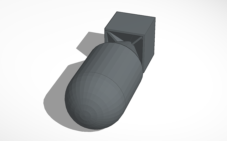 3D design atom bomb - Tinkercad