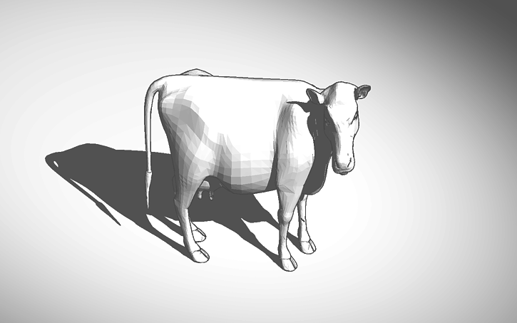 3D design cow - Tinkercad