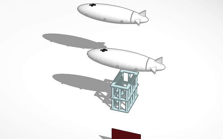 3D design zeppelin - Tinkercad