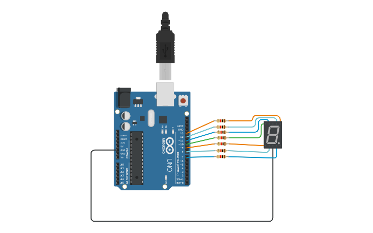 Circuit design Tarea Arduino - Contador | Tinkercad