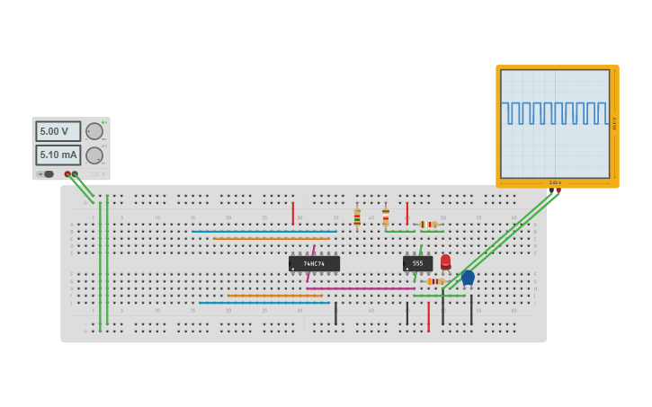 Circuit design ASSIGNMENT 3 State Machine + Clock - Tinkercad