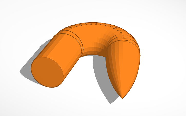 3D design fox tail - Tinkercad