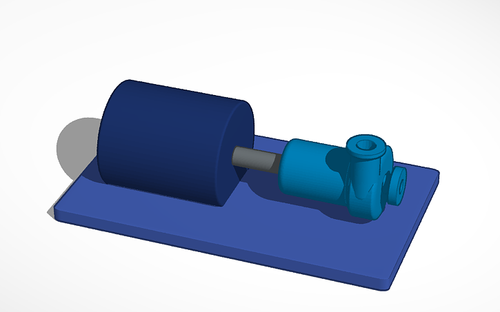 3D design Horizontal Centrifugal Pump Skid - Tinkercad