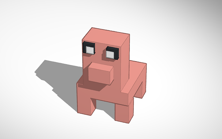 3D design #minecraft Pig | Tinkercad
