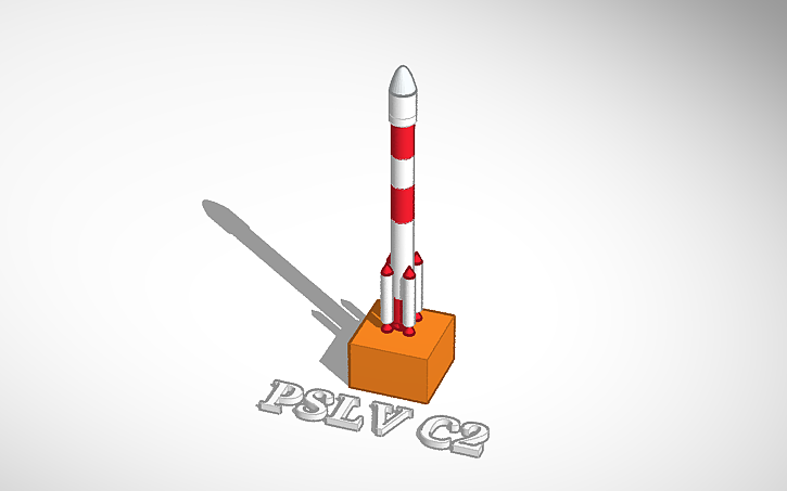 3D design PSLV C2 - Tinkercad