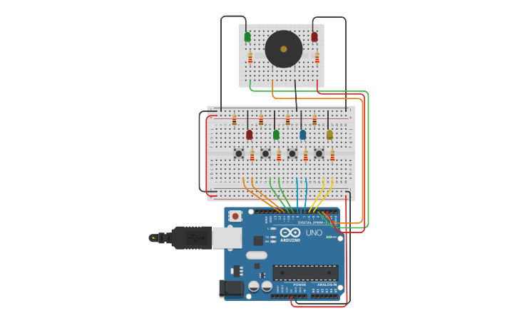 Circuit design Simon Template | Tinkercad