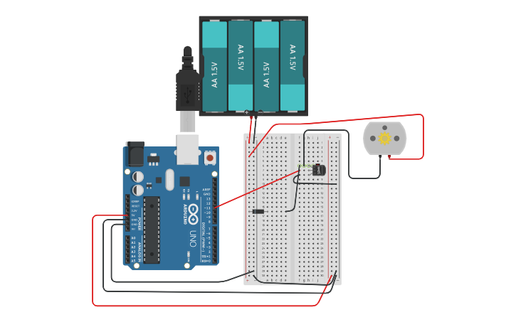 Circuit design Motor sim - Tinkercad