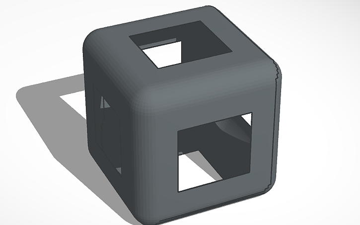 3D design hollow cube - Tinkercad