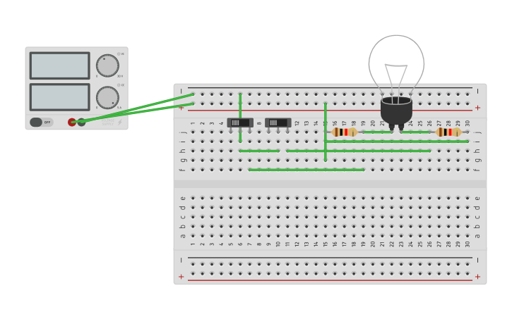 Circuit design LAMP - Tinkercad