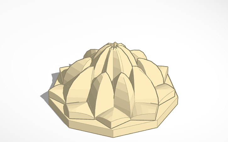 3D design Lotus Temple - Tinkercad