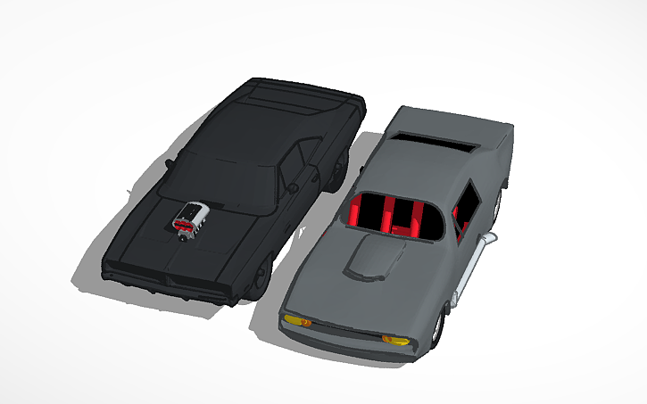 3D design MUSCLE CARS - Tinkercad