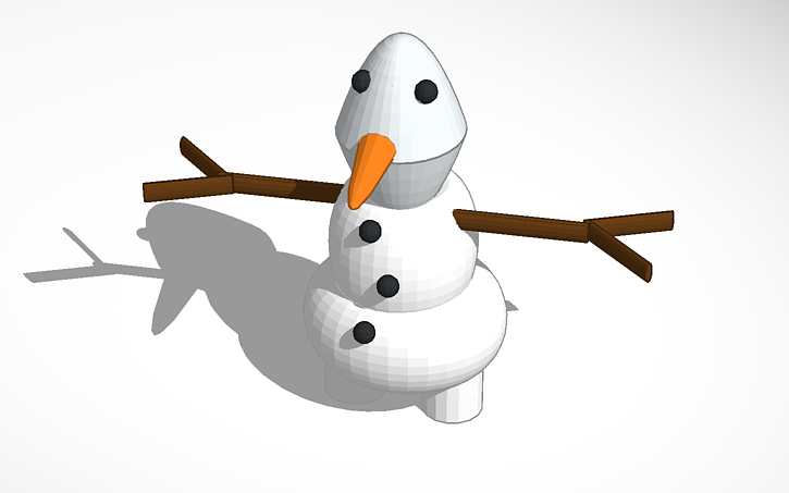 3D design Olaf from Frozen | Tinkercad