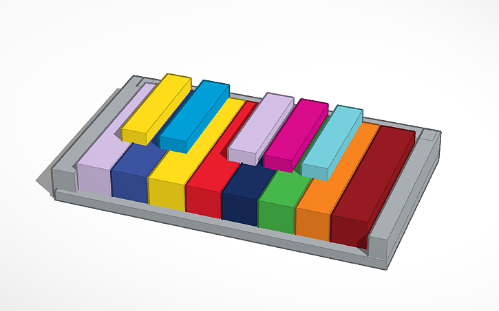 3D design Copy of Piano - Tinkercad