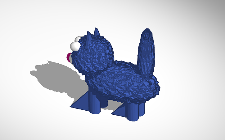 3D design blue cat cat - Tinkercad