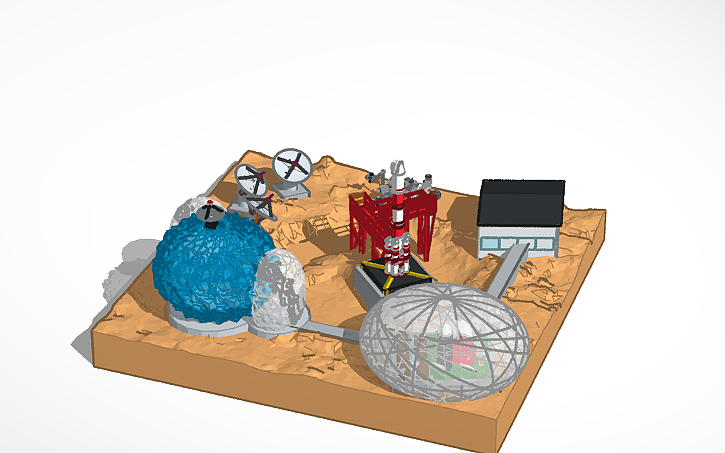 3D design Mars Base! - Tinkercad