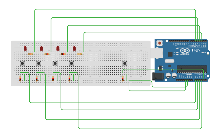 Circuit Design Simon Says Game Tinkercad