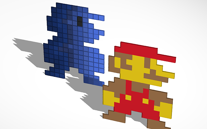 3D design 8-Bit Mario Galaxy | Tinkercad
