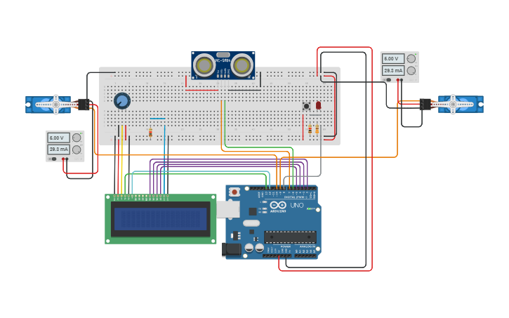 Circuit design PROYECTO fake - Tinkercad