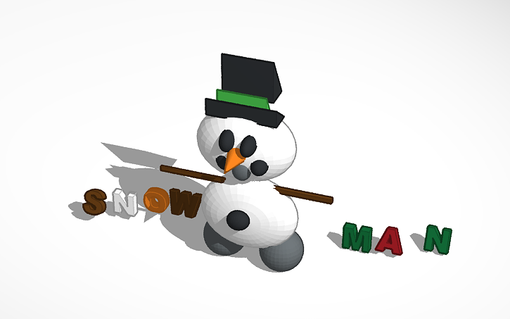 3D design Snowman - Tinkercad