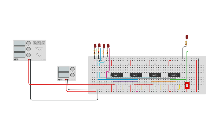 Circuit design Left Shift - Register | Tinkercad Circuit design Left Shift - Register | Tinkercad