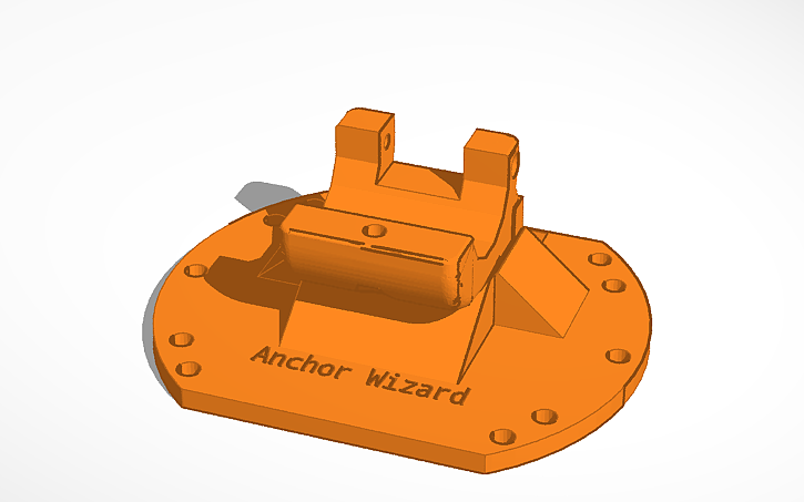 3D design H-Rail Anchor Wizard Adapter plate - Tinkercad