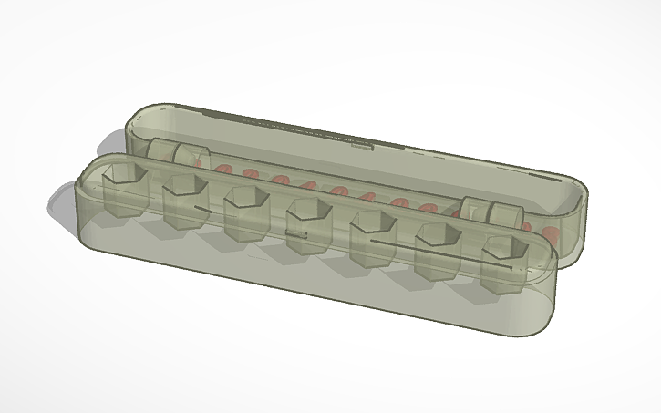 3D design 3D printer nozzle box - Tinkercad