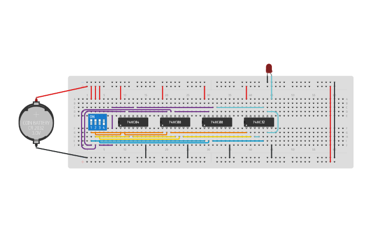 Circuit design Trabajo Final 2: Display de 7 segmentos (segmento "d") | Tinkercad