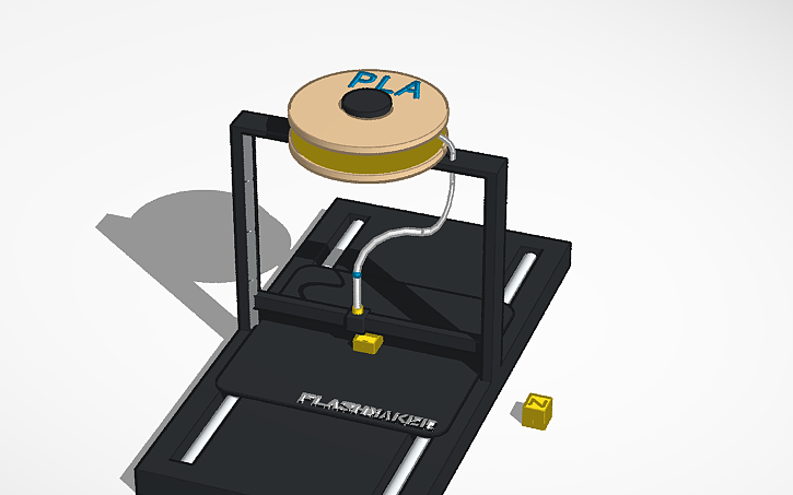 3D design 3d printer mid print - Tinkercad