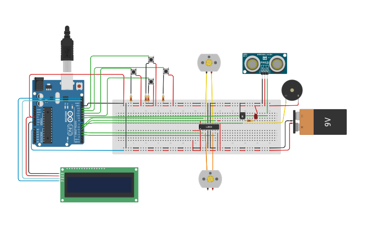 Circuit design embedded task 1 forkbot | Tinkercad