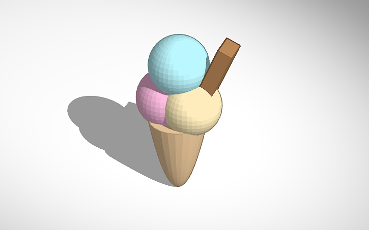 3D design ice- cream | Tinkercad