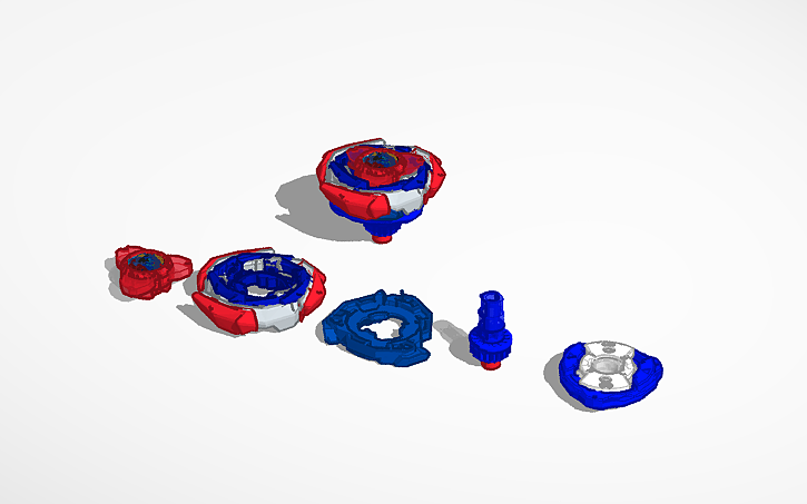 3D design beyblade X The crimson dragon - Tinkercad