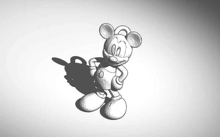 3D design mickey mouse key chain - Tinkercad