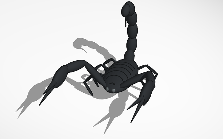 3D design scorpion - Tinkercad