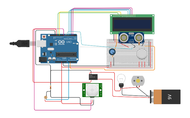 Circuit design Home Automation - Tinkercad