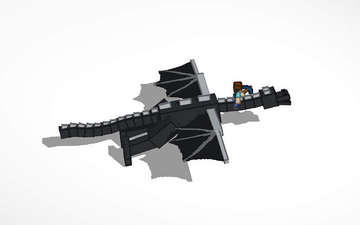 3D design Steve Riding the Enderdragon - Tinkercad