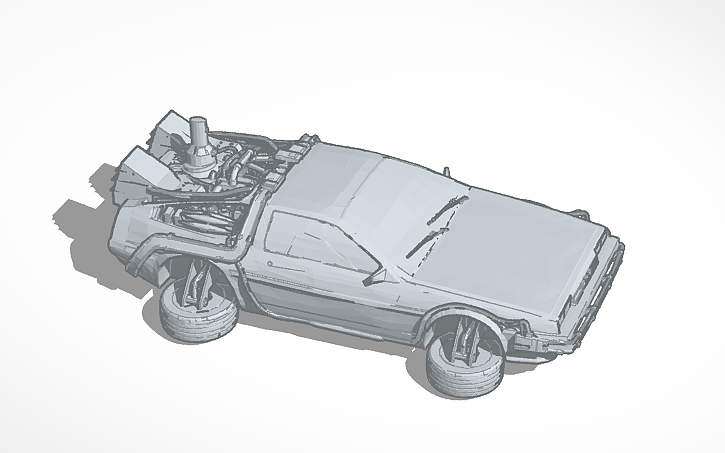 3D design DMC Delorean (BTTF) - Tinkercad