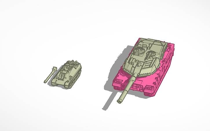 3D design tank (easy to print) - Tinkercad