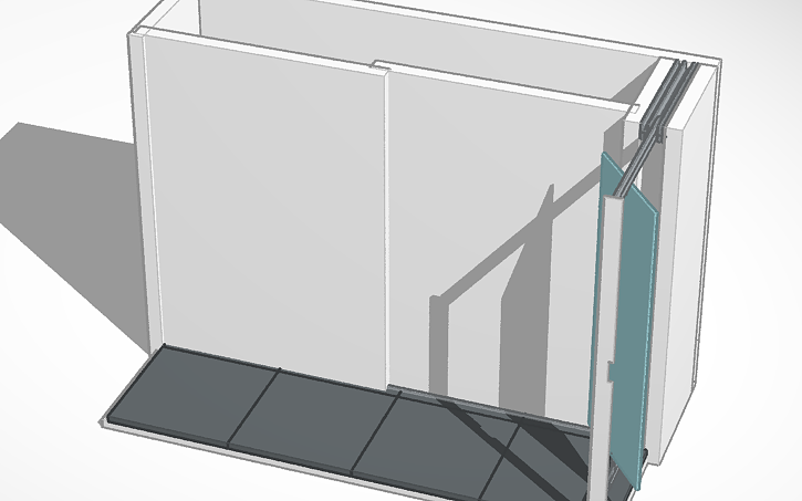 3D design S-House closet with mirror - Tinkercad