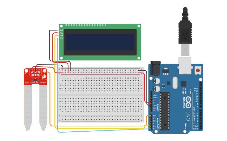 Circuit design Soil Moisture Sensor with LCD_VILLAROSA - Tinkercad