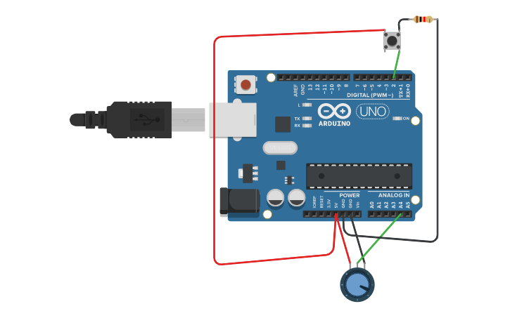 Circuit design Copy of exemplu debugger - Tinkercad